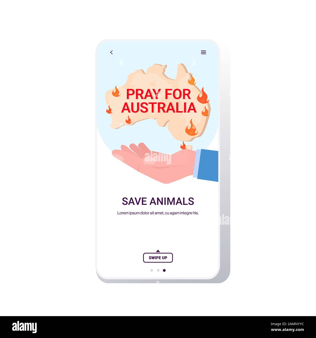 hand holding Australia map forest fires wildfire bushfire natural ...