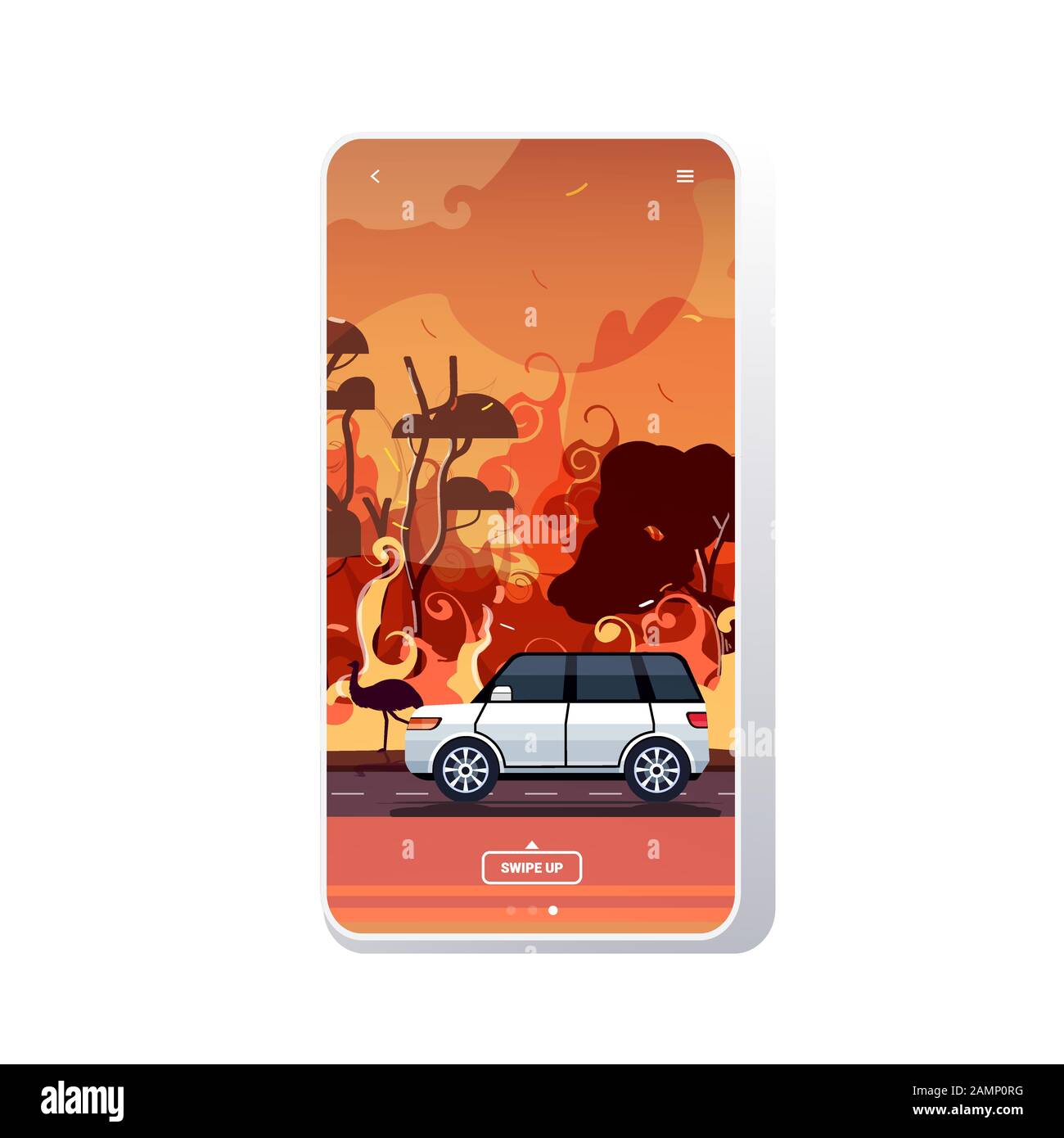 Escaping from the fire Stock Vector Images - Alamy