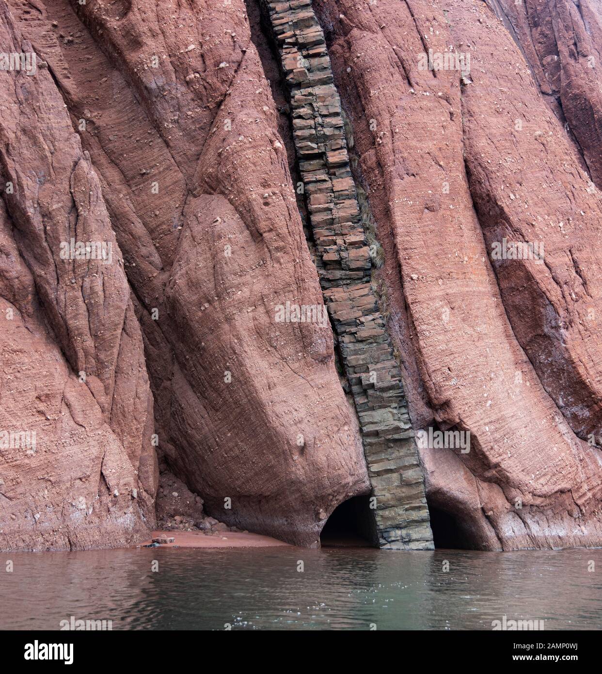 Rock formations at Rode Island, Scoresby Sound, East Greenland Stock ...