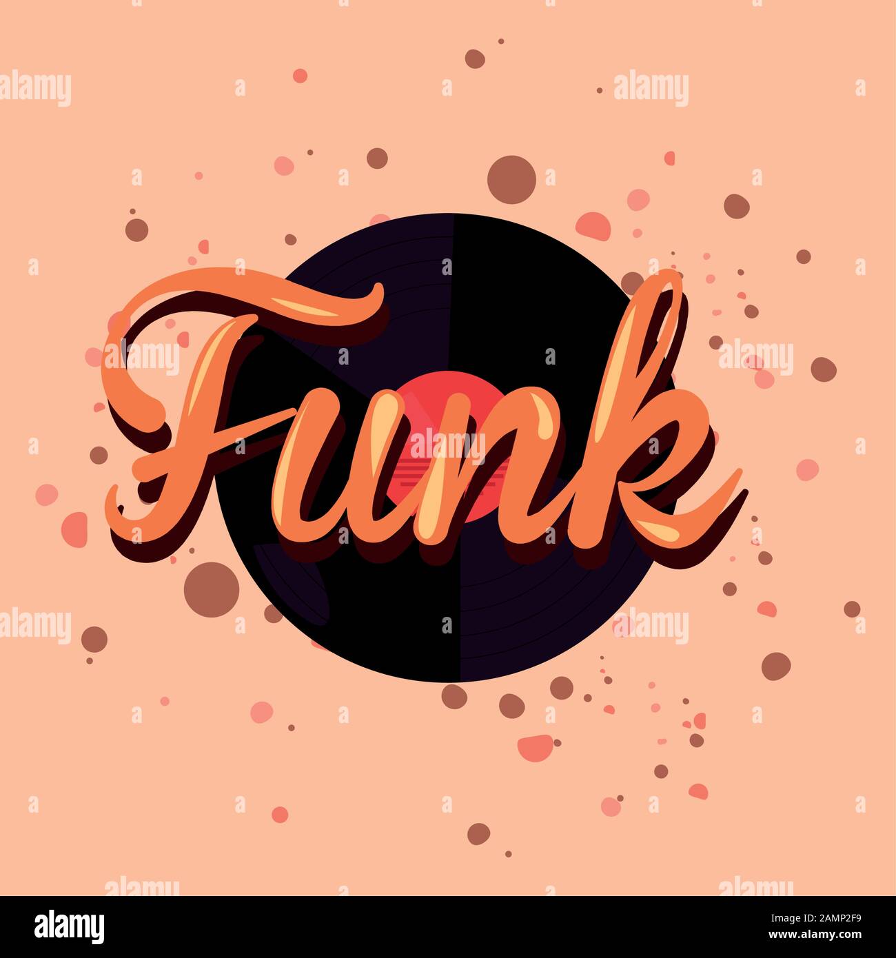 funk and pointed vinyl design, Music sound melody song musical art and ...