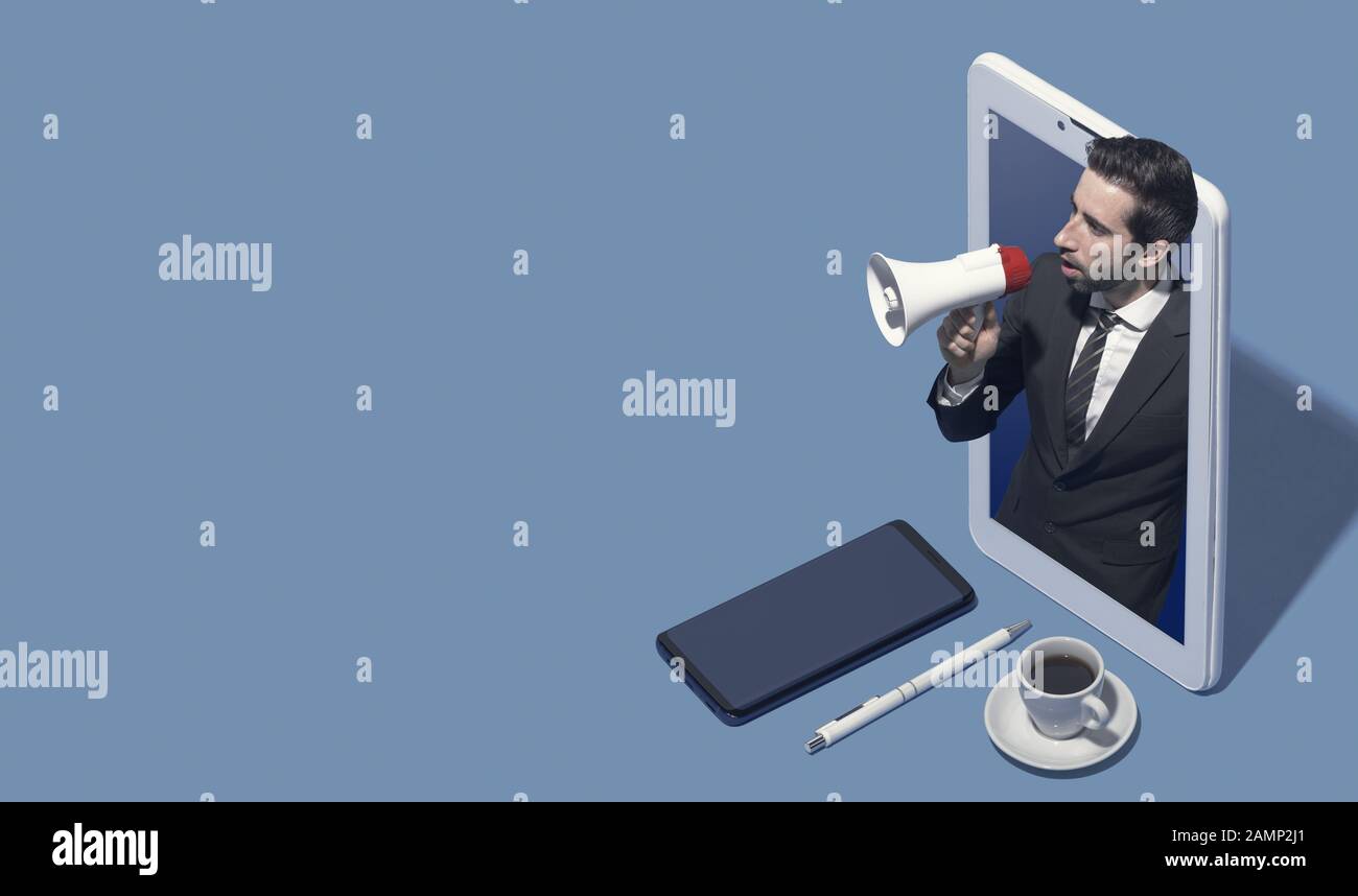 Office work loud talking phone hi-res stock photography and images - Alamy