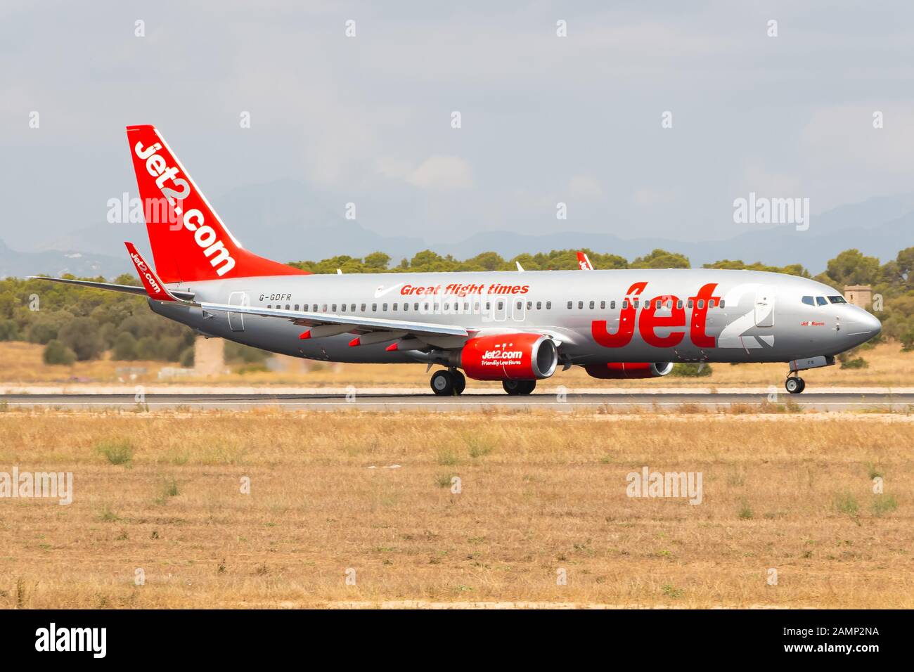 Palma de Mallorca, Spain - July 21, 2018: Jet2 Boeing 737 airplane at ...