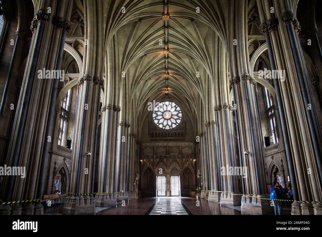 BRISTOL, UK - APRIL 8, 2019. Interior of Bristol Cathedral founded in ...