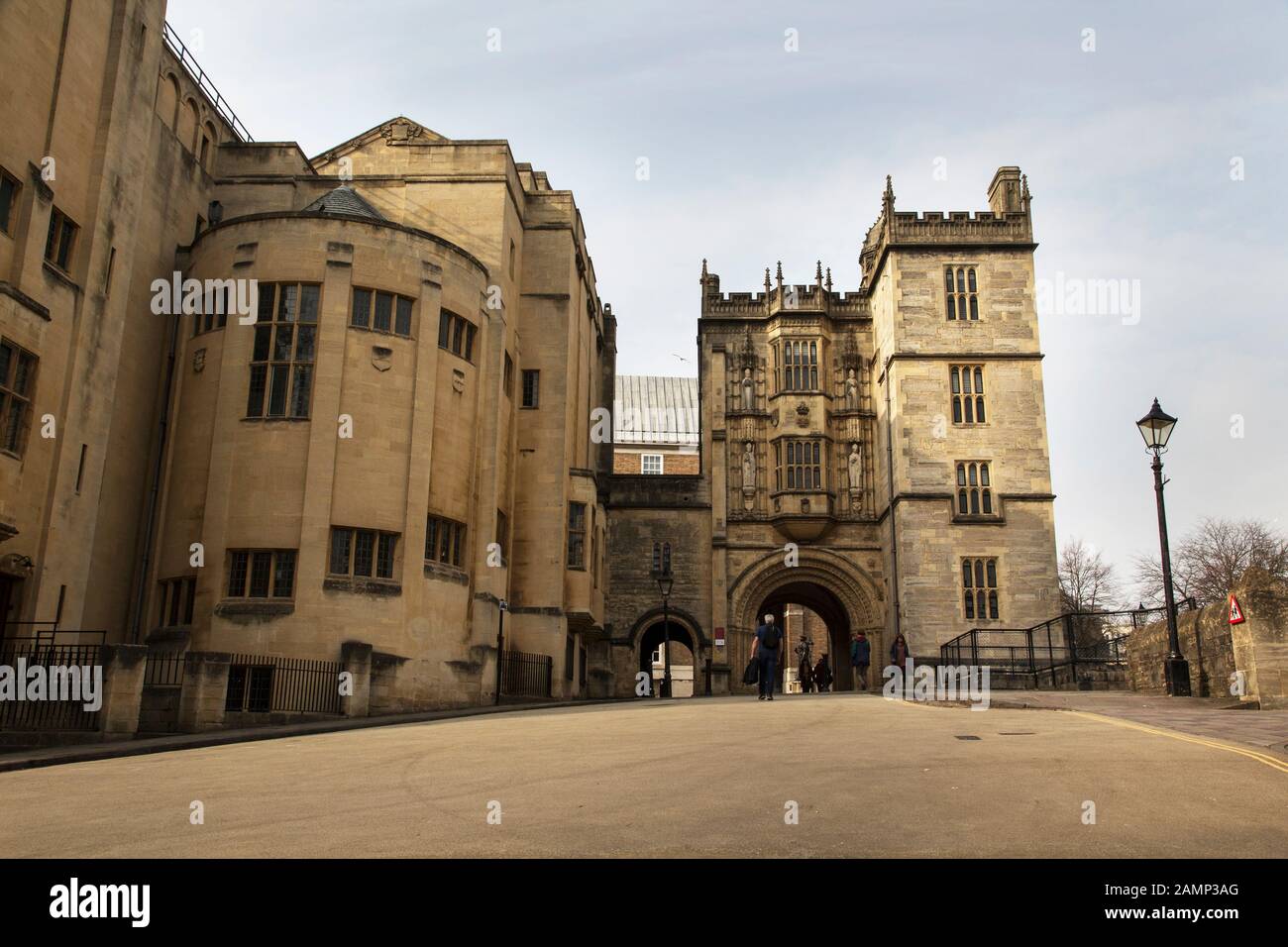 BRISTOL, UK - APRIL 8, 2019. Bristol Central Library with paved ...