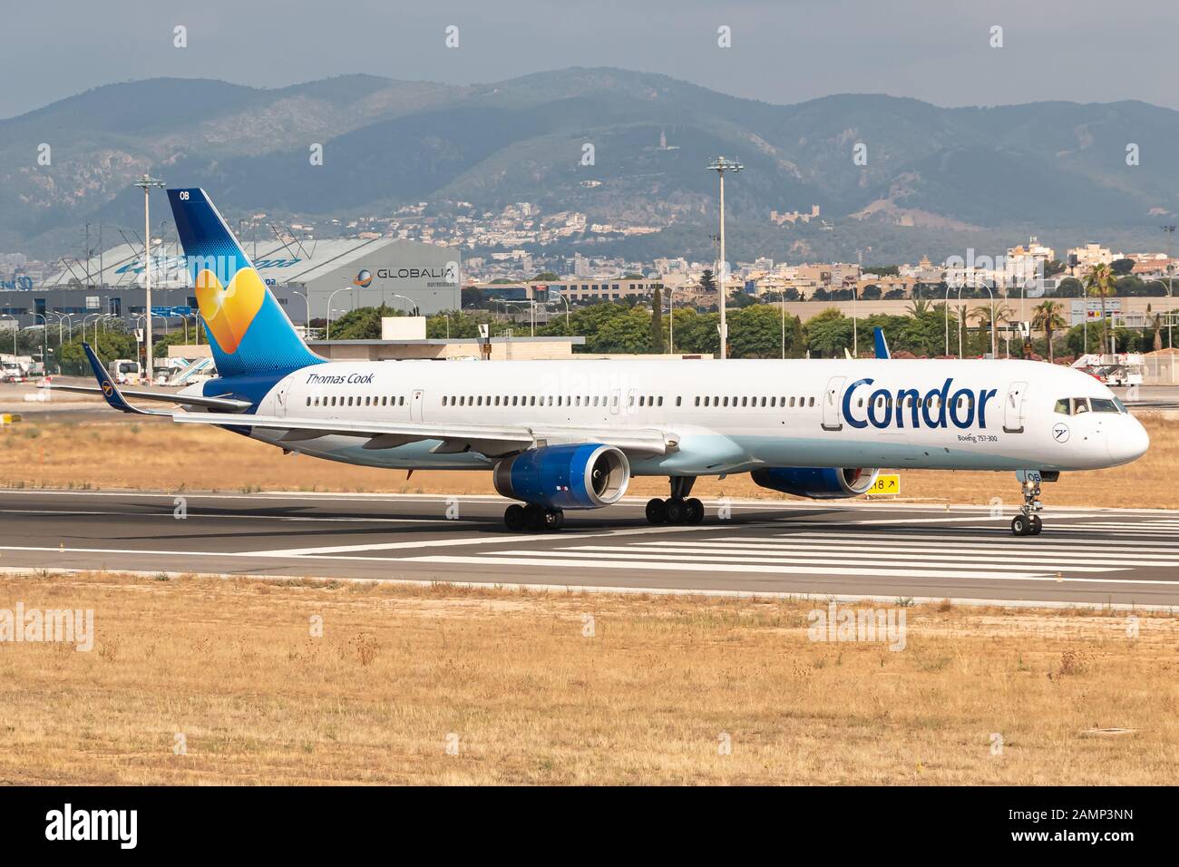 Palma de Mallorca, Spain - July 21, 2018: Condor Boeing 757 airplane at ...