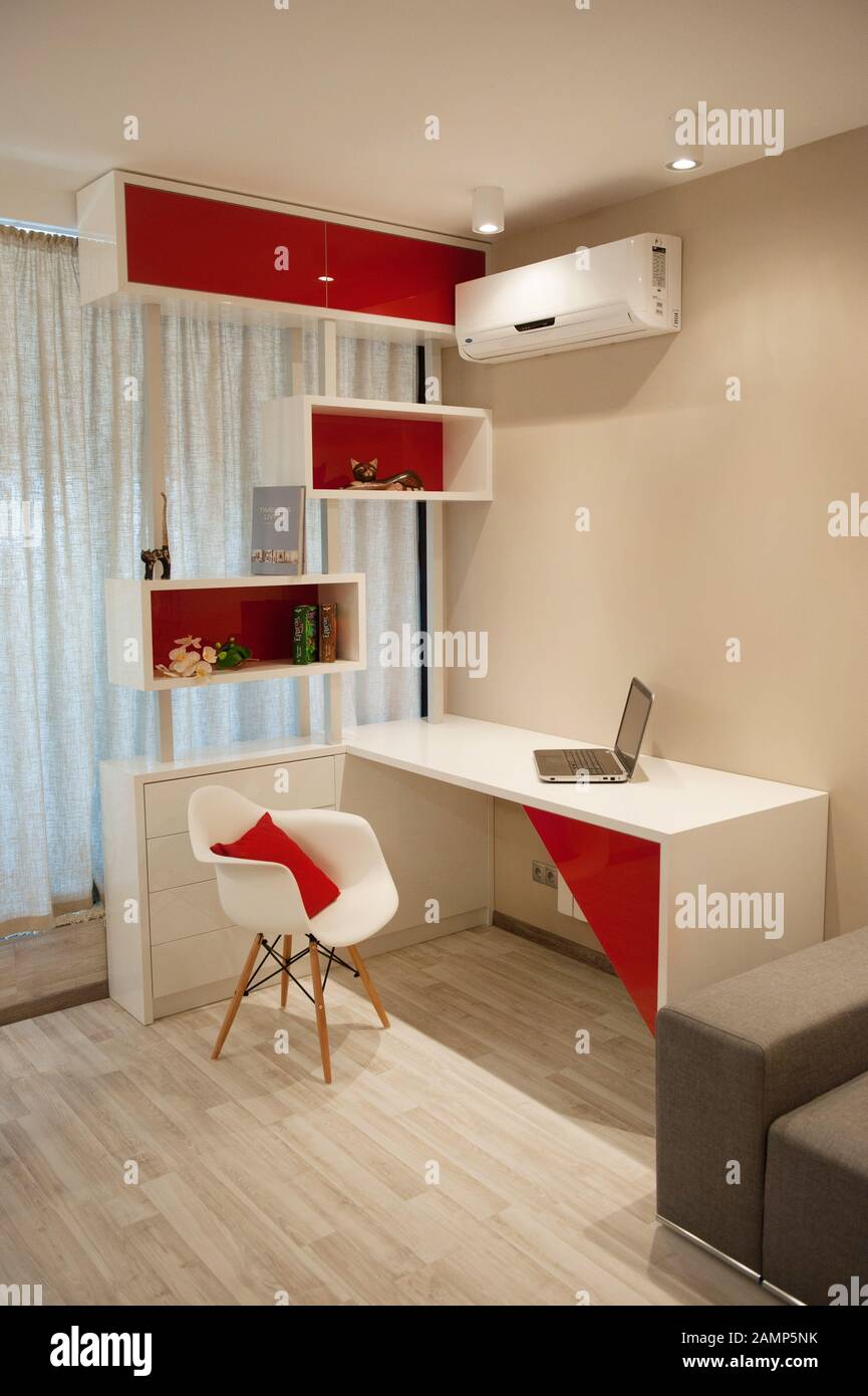 Modern interior of a smart studio apartment Stock Photo - Alamy