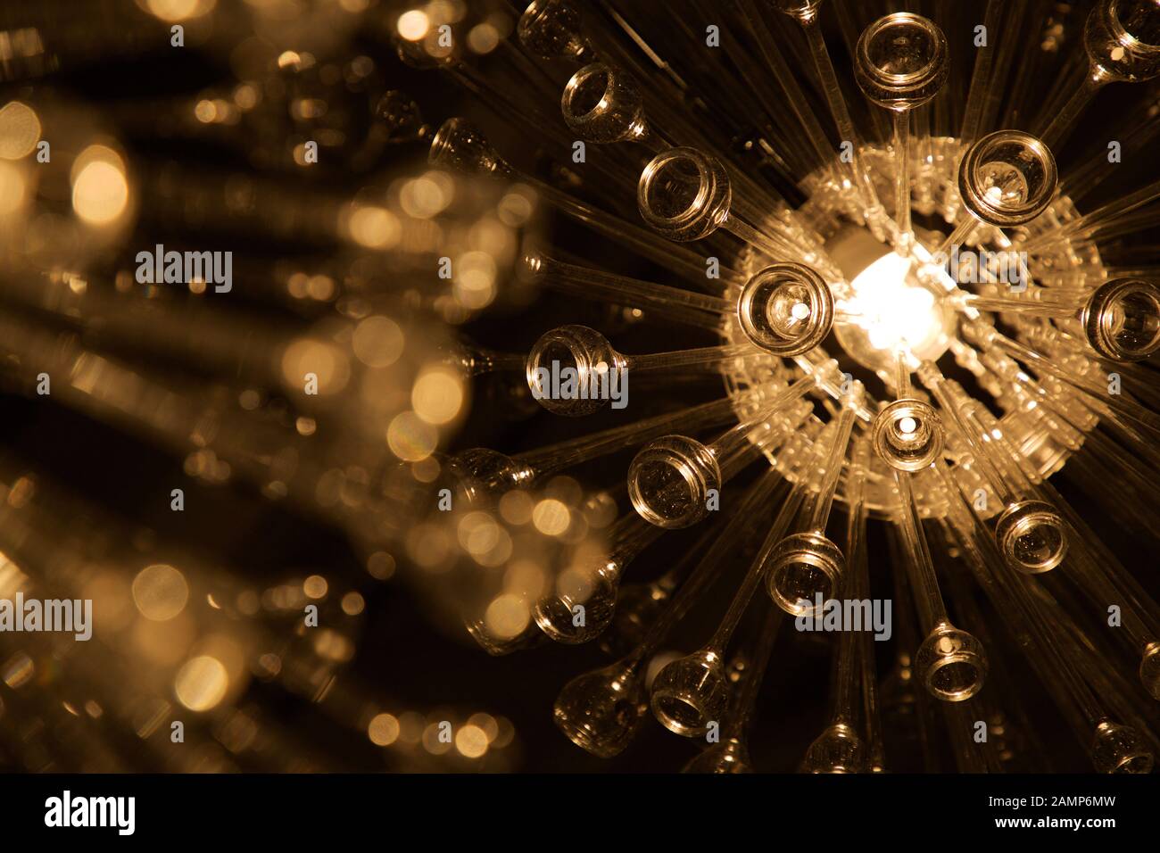 Abstract tubular glass light fixture Stock Photo - Alamy
