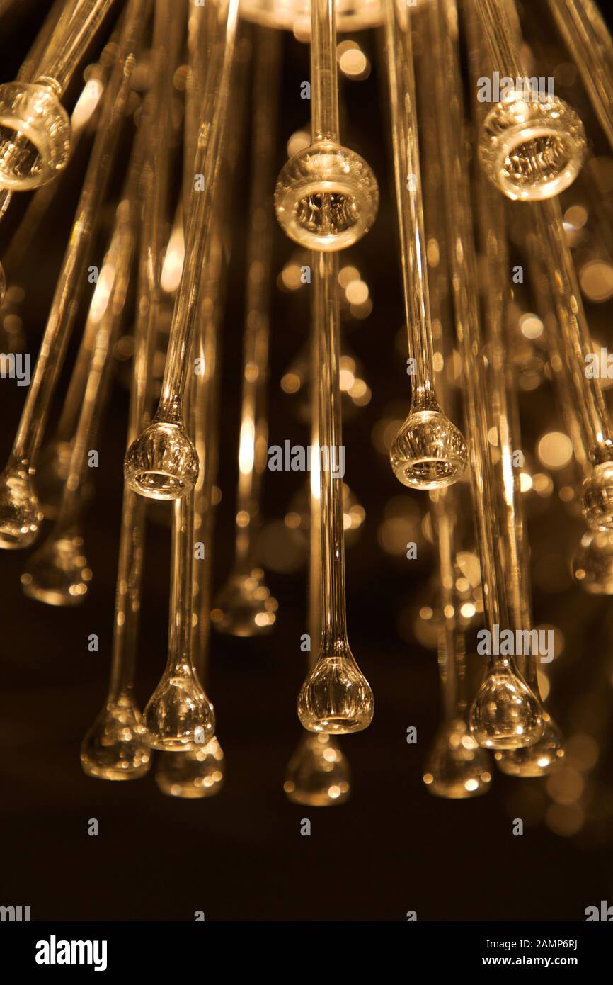 Abstract tubular glass light fixture Stock Photo - Alamy