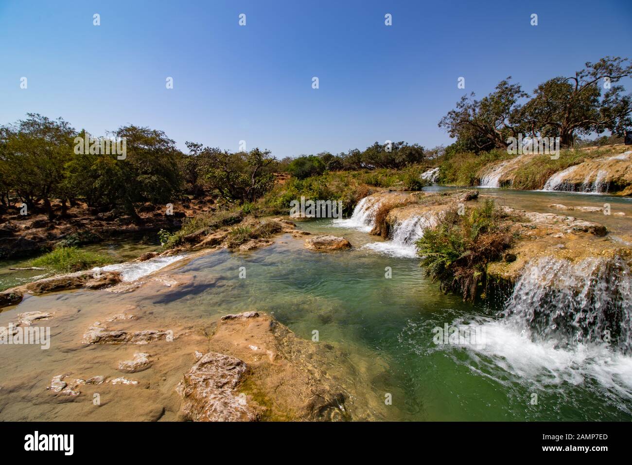 River Waterfall and pond in Wadi Darbat near Salalah Stock Photo - Alamy