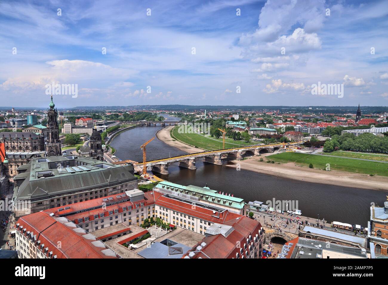 Dresden residenz castle aerial hi-res stock photography and images - Alamy