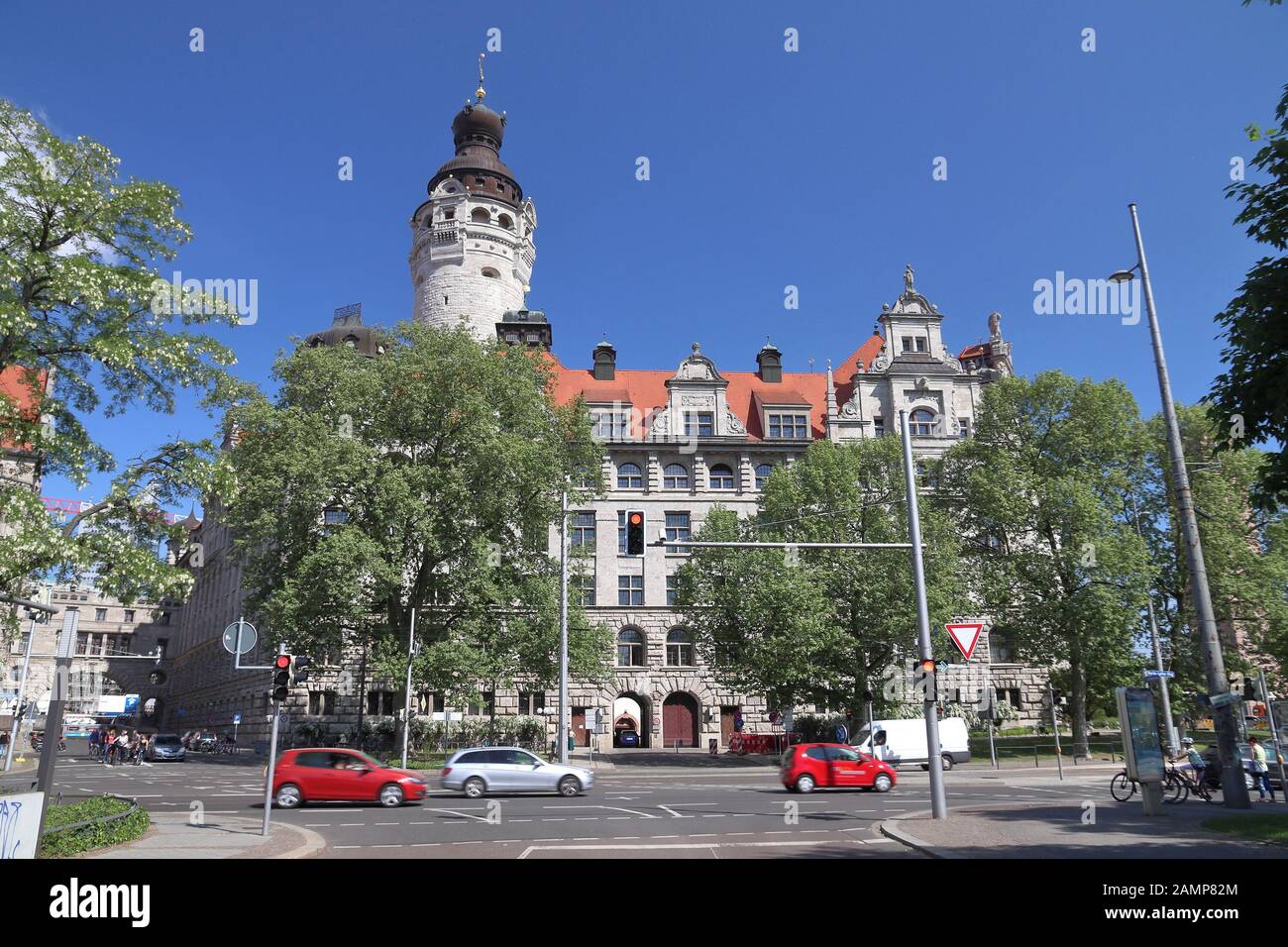 Leipzig city, Germany. New City Hall (Neues Rathaus) built in ...