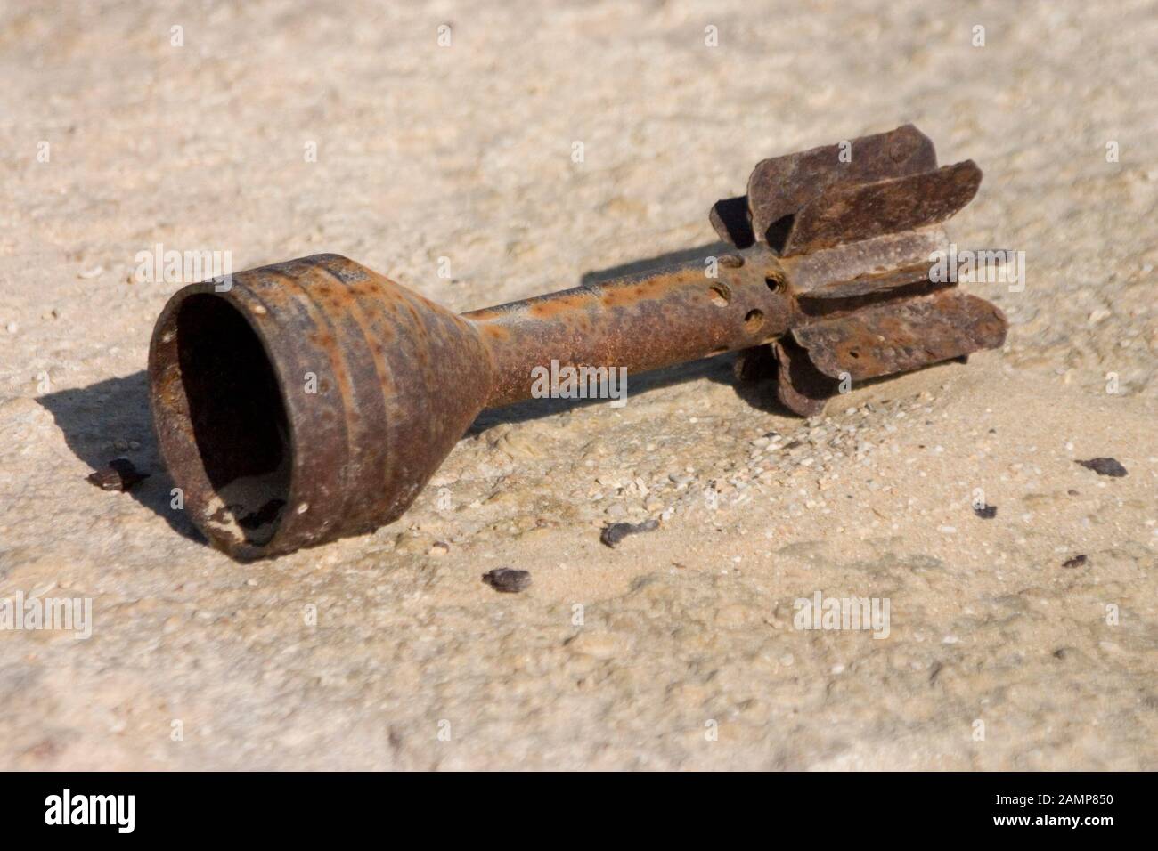 remains of a mortar shell Stock Photo - Alamy