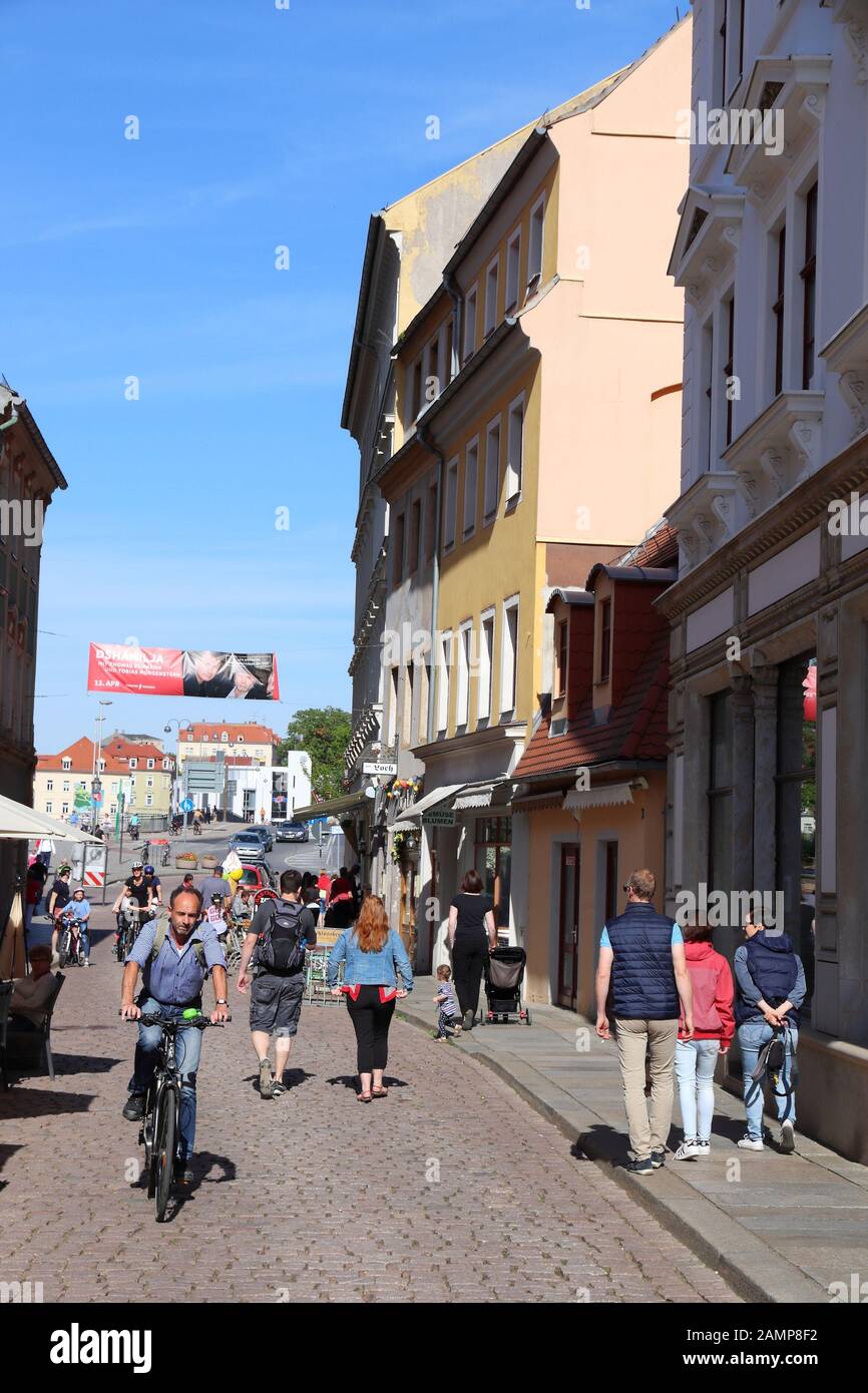 MEISSEN, GERMANY - MAY 5, 2019: Street view of Meissen Old Town ...