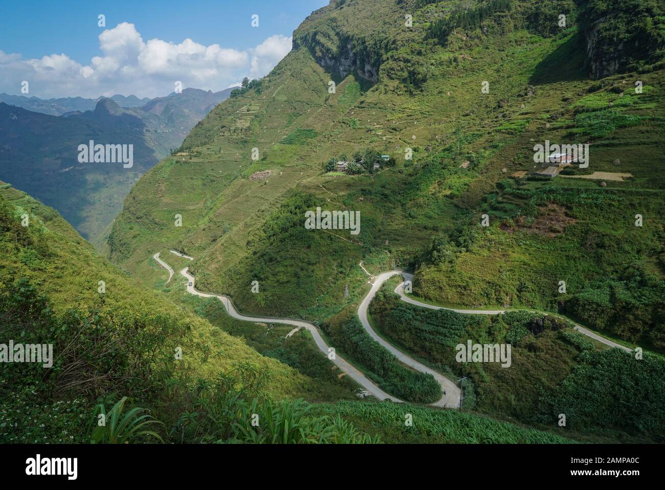 Windy mountain road in Vietnam Stock Photo - Alamy