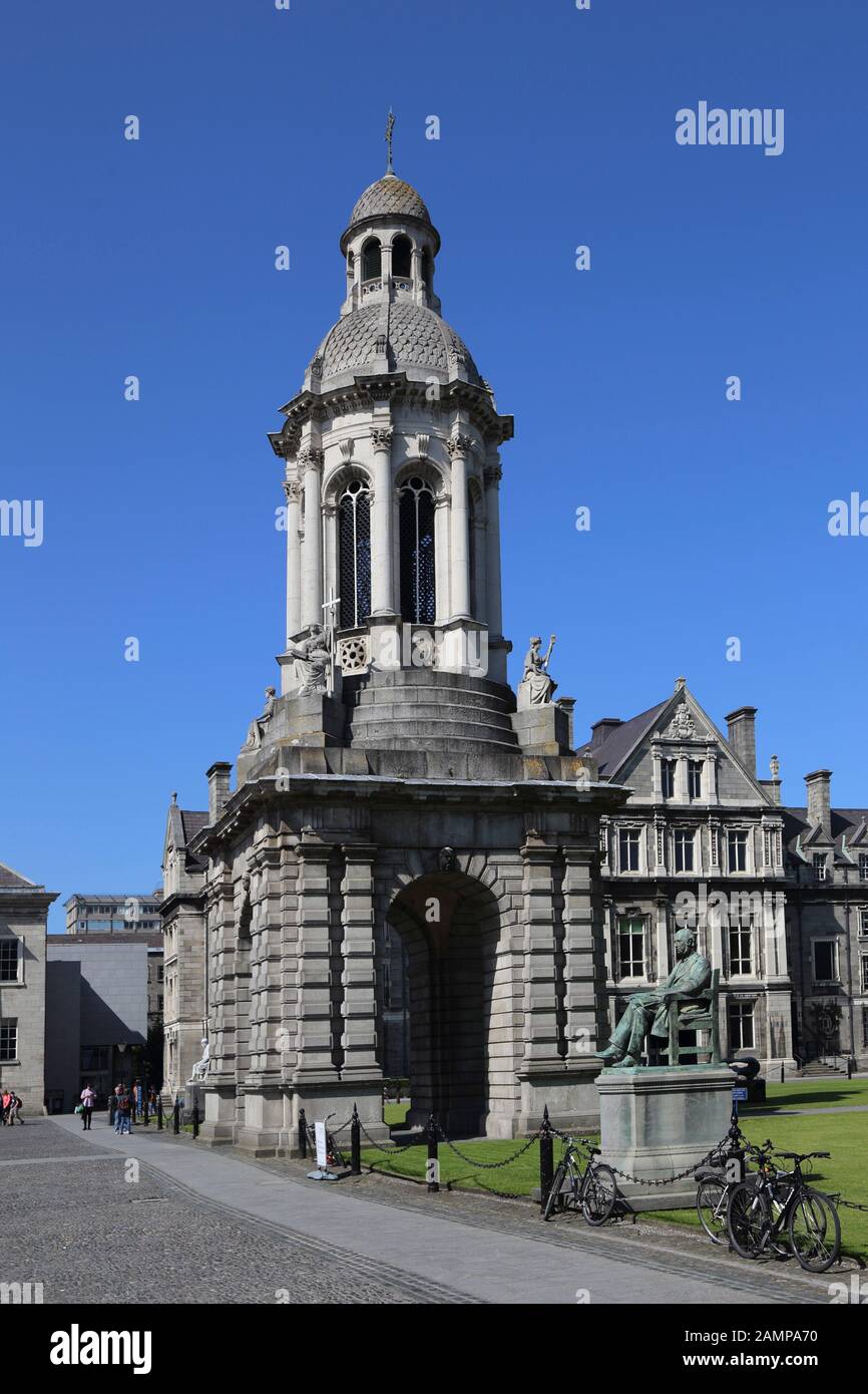 Dublin Trinity College Parliament Square Library Square Stock Photo - Alamy