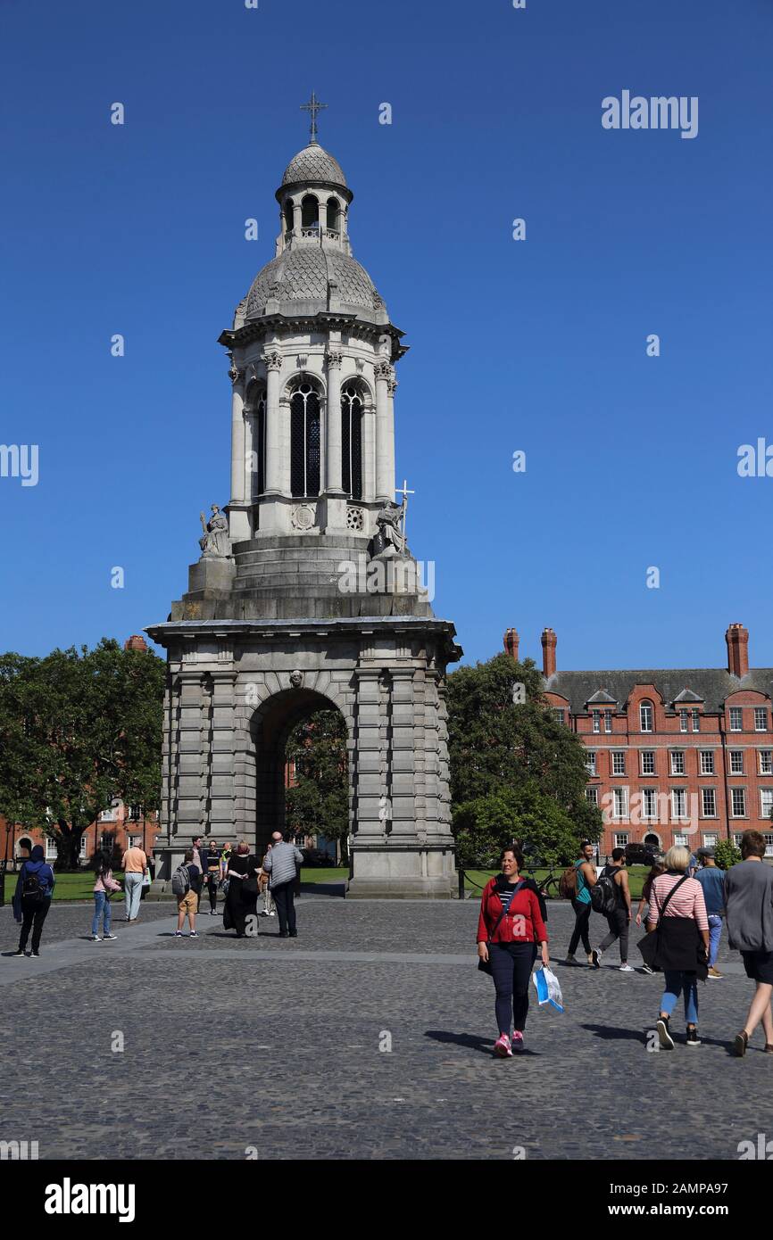 Dublin Trinity College Parliament Square Library Square Stock Photo - Alamy