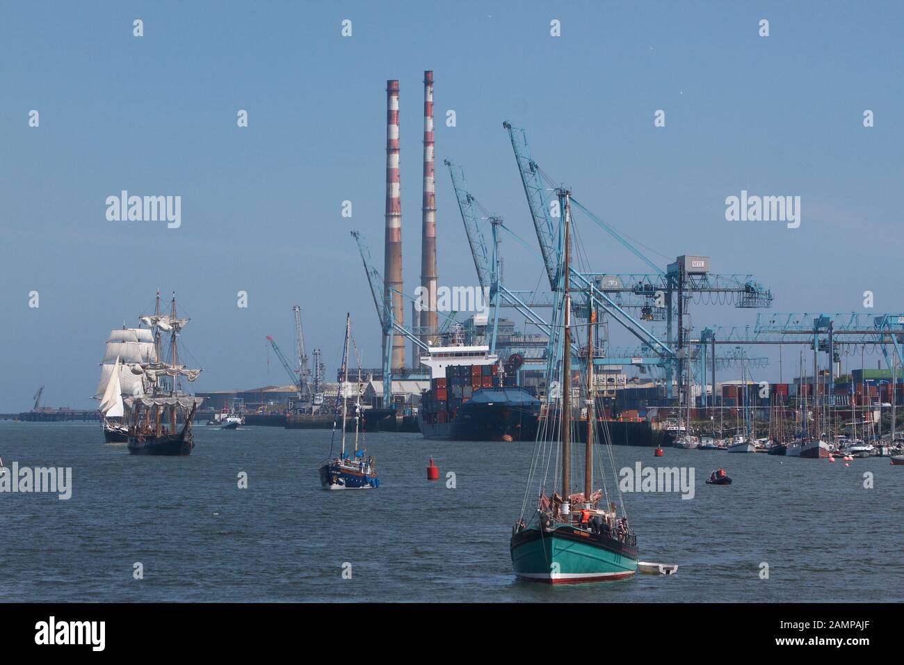 Tall Ships entering Dublin Port, Ireland Stock Photo - Alamy