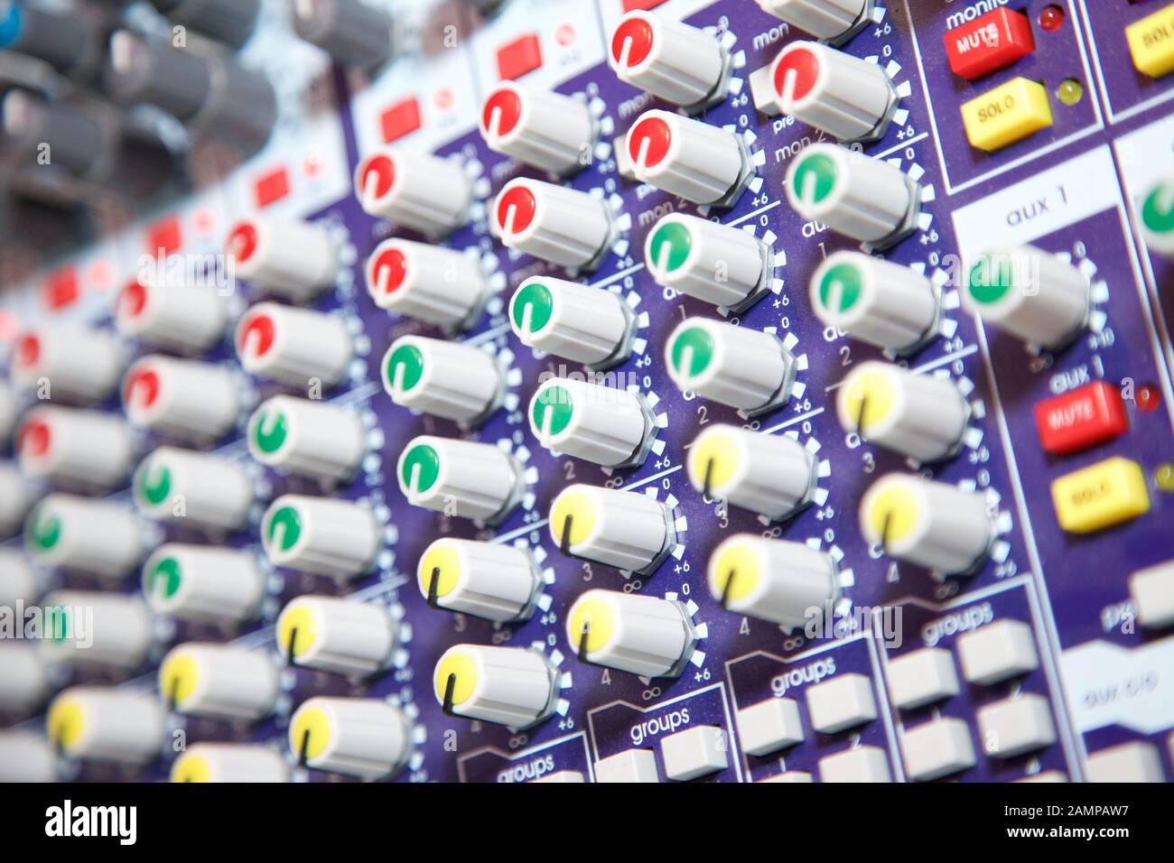 Knobs On Mixing Console High Resolution Stock Photography and Images ...