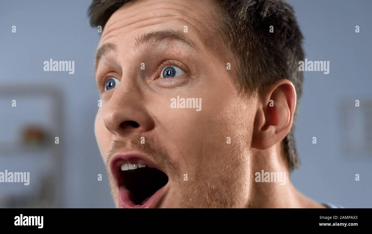 Happy male face hi-res stock photography and images - Alamy