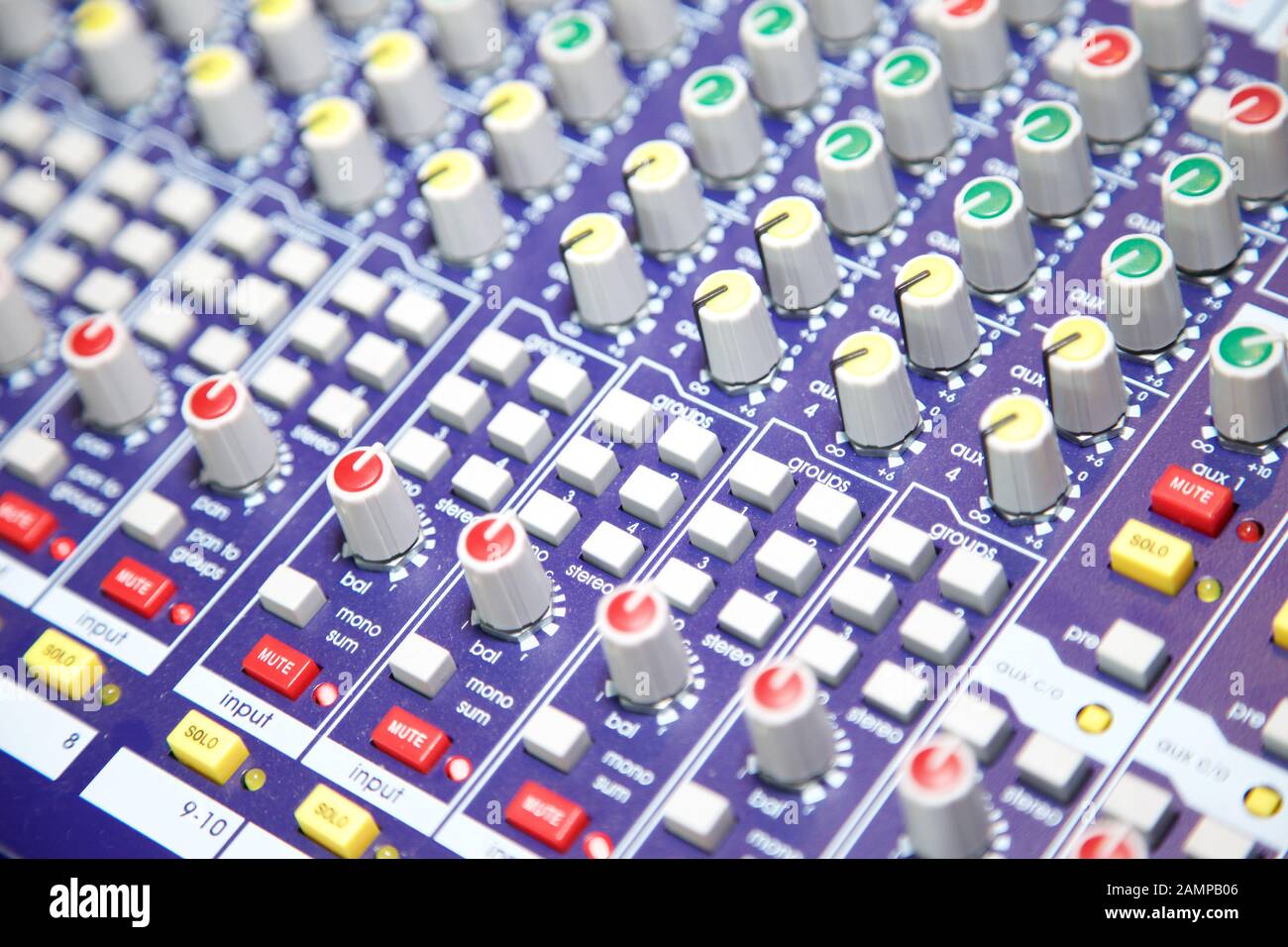 Knobs On Mixing Console High Resolution Stock Photography and Images ...