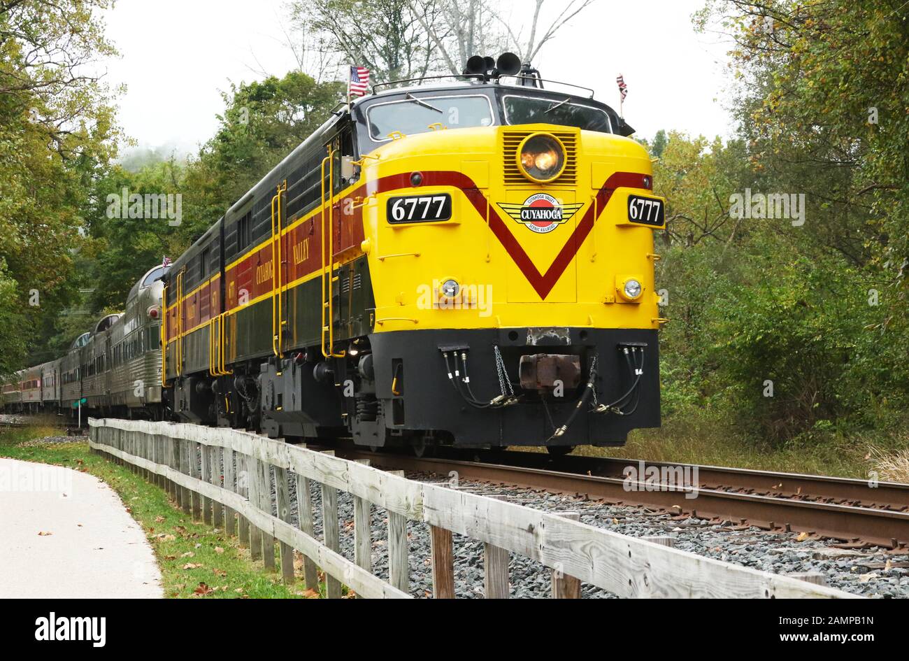 Diesel locomotives MLW/ALCOA FPA-4 number CVSR 6777 and number CVSR ...