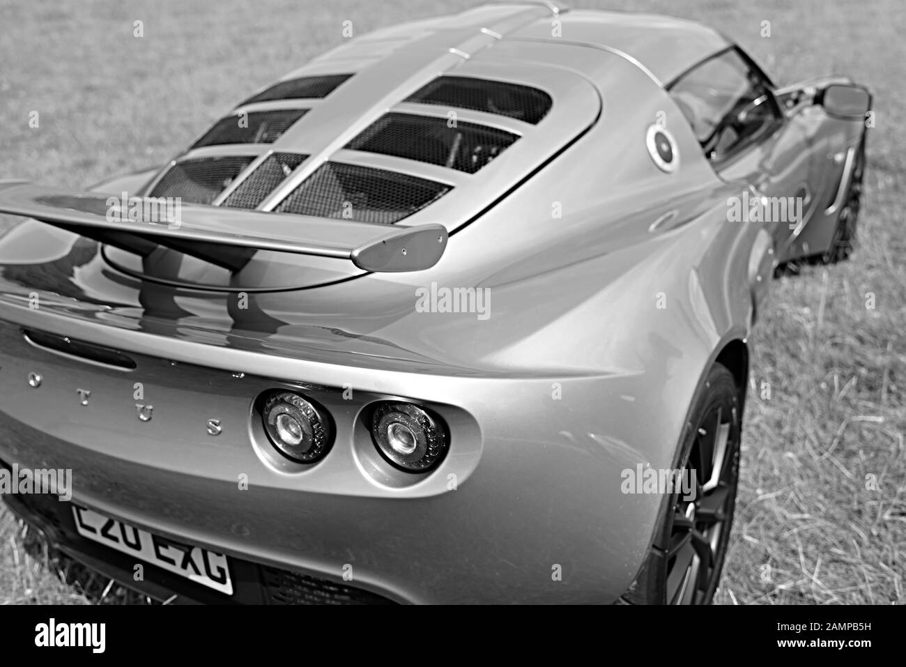 Rear view of Lotus Exige Series II in black and white Stock Photo - Alamy