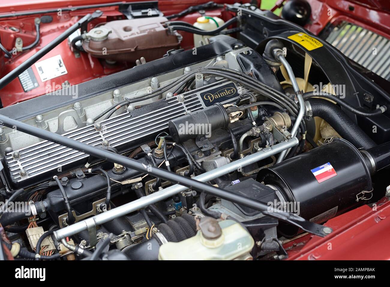 Jaguar Daimler six cylinder XJ engine Stock Photo - Alamy