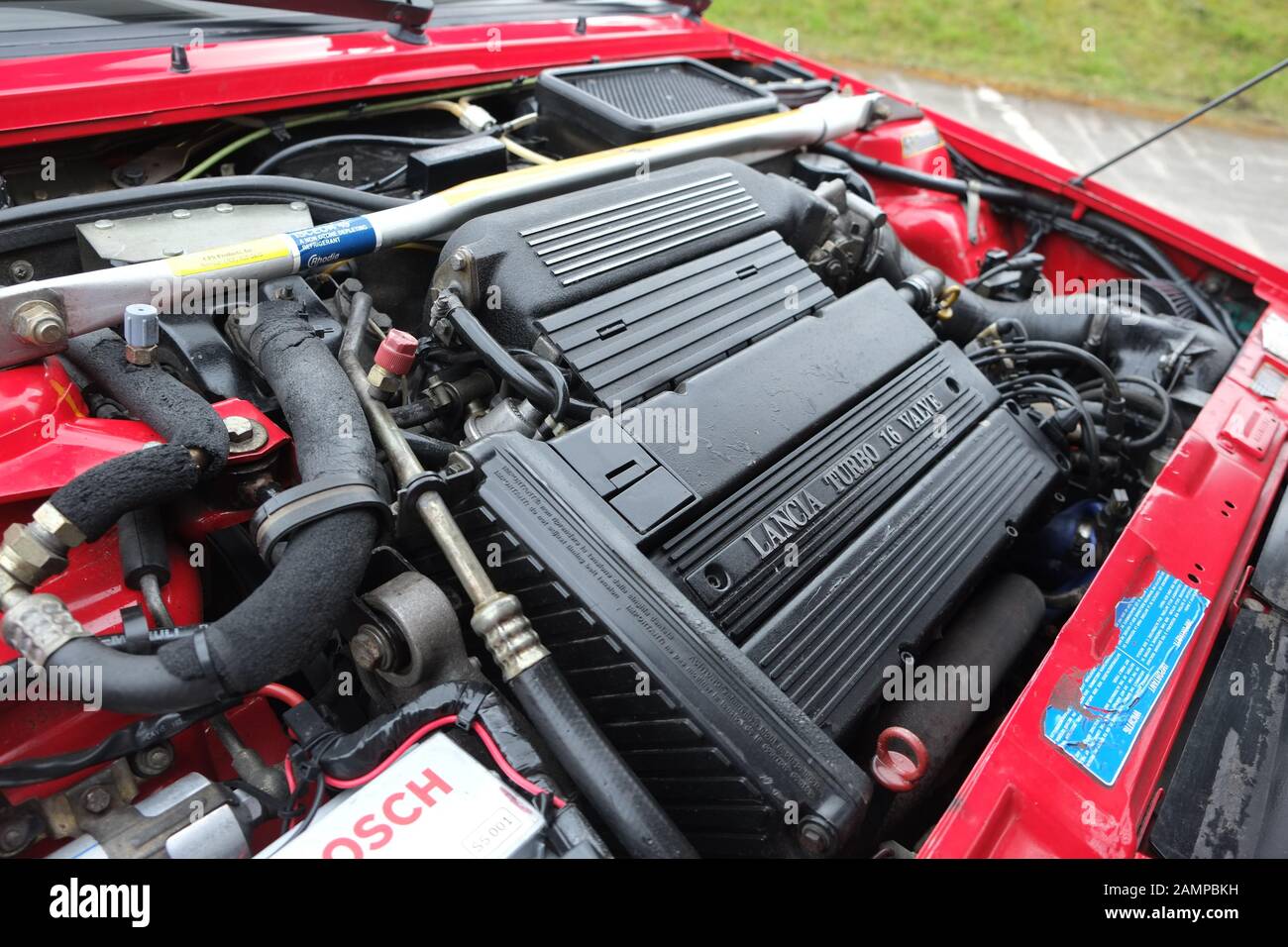 Lancia Delta Integrale engine Stock Photo - Alamy