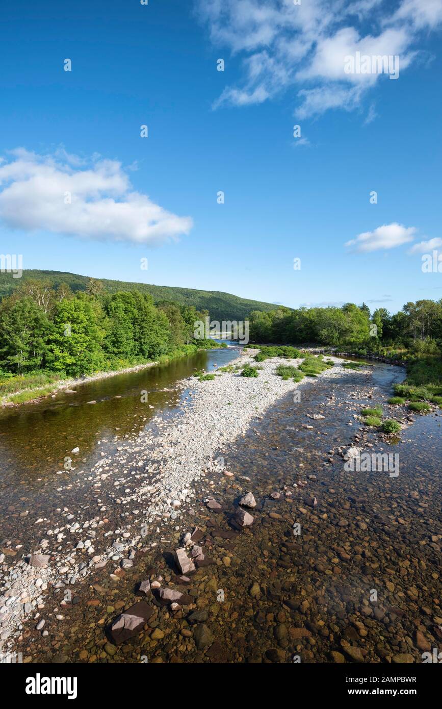 River landscape in Cape Breton Highlands National Park, Nova Scotia ...