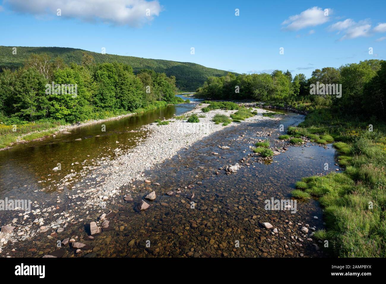 River landscape in Cape Breton Highlands National Park, Nova Scotia ...