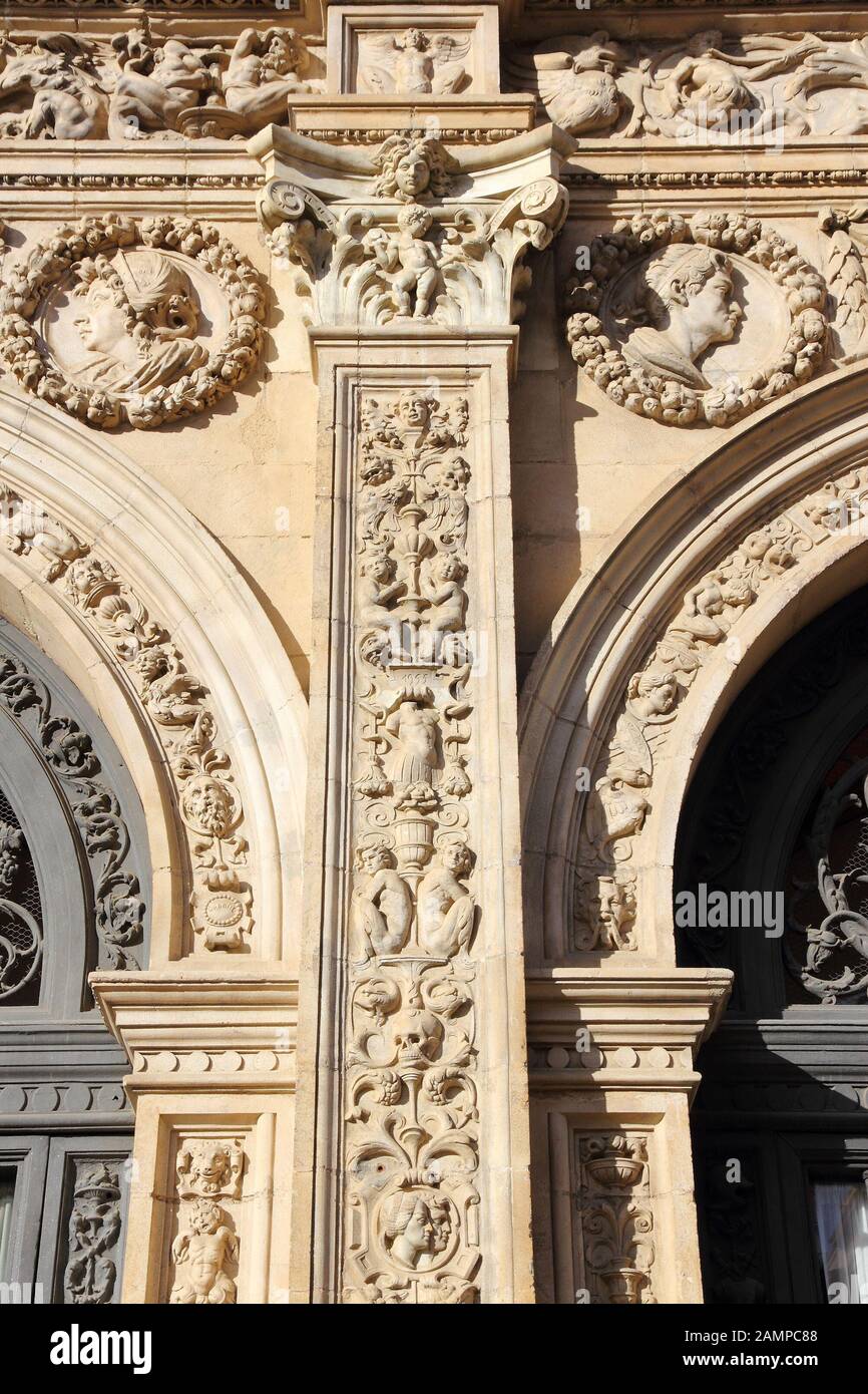Sevilla, Spain - Plateresque architecture of Casa Consistorial (City ...