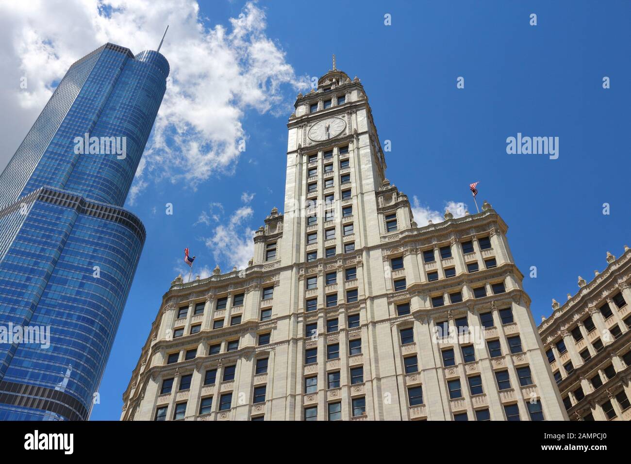 CHICAGO, USA - JUNE 28, 2013: Wrigley Building in Chicago. The building ...