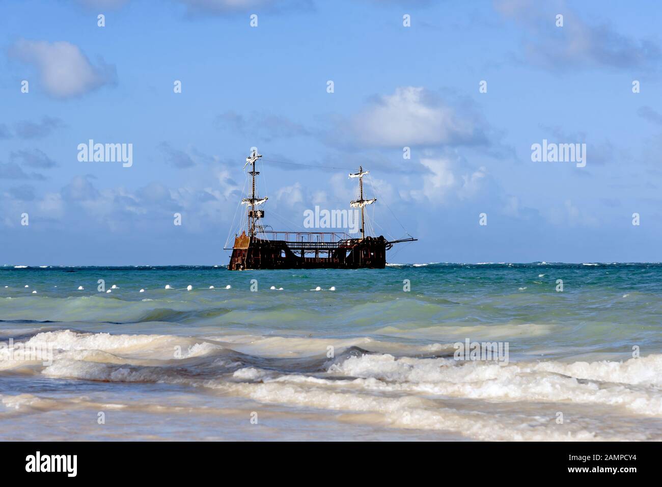 Stylized ancient sea sailing boat hi-res stock photography and images ...