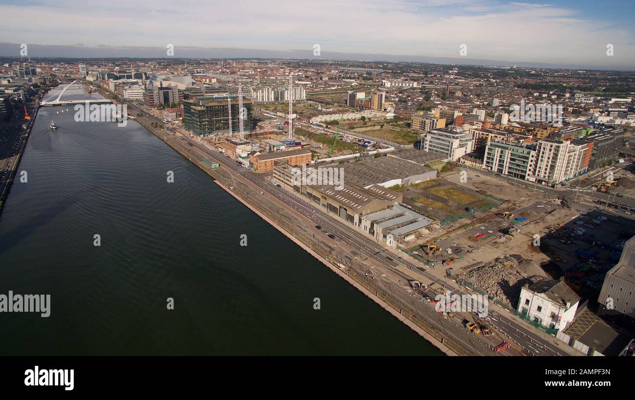 Aerial photo dublin docklands hi-res stock photography and images - Alamy