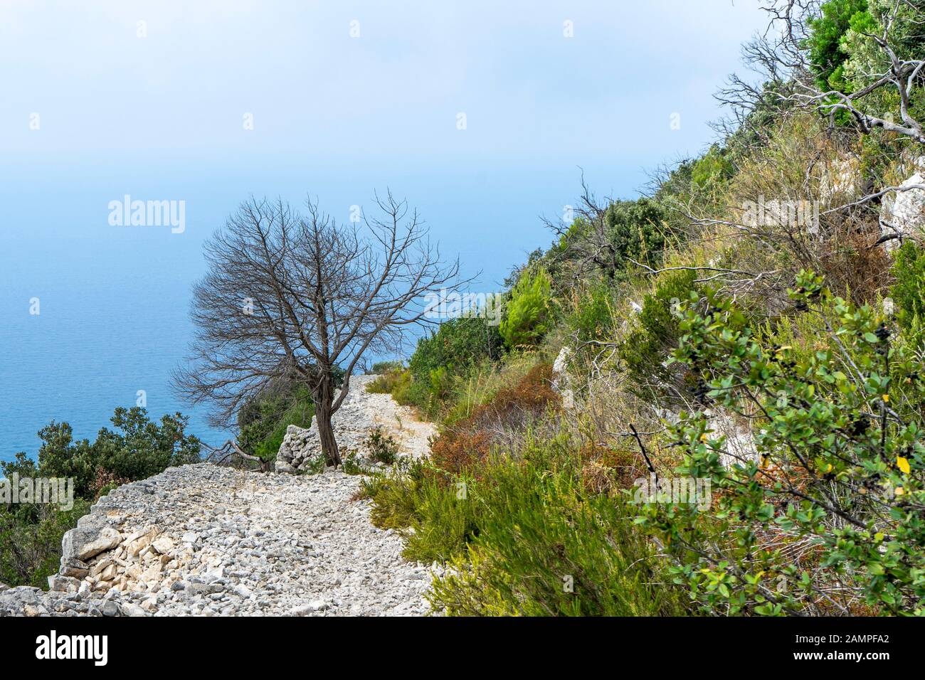Trekking on the 750 path of Monte Circeo Stock Photo - Alamy