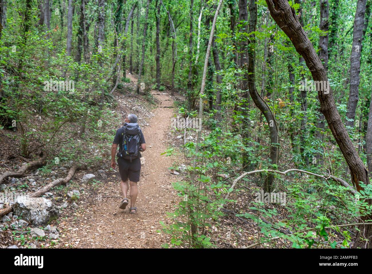 Trekking on the 750 path of Monte Circeo Stock Photo - Alamy