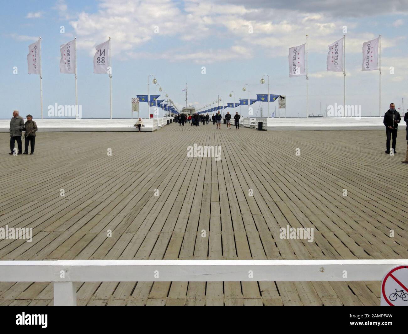 the longest wooden pier in europe photo Bo Arrhed Stock Photo - Alamy