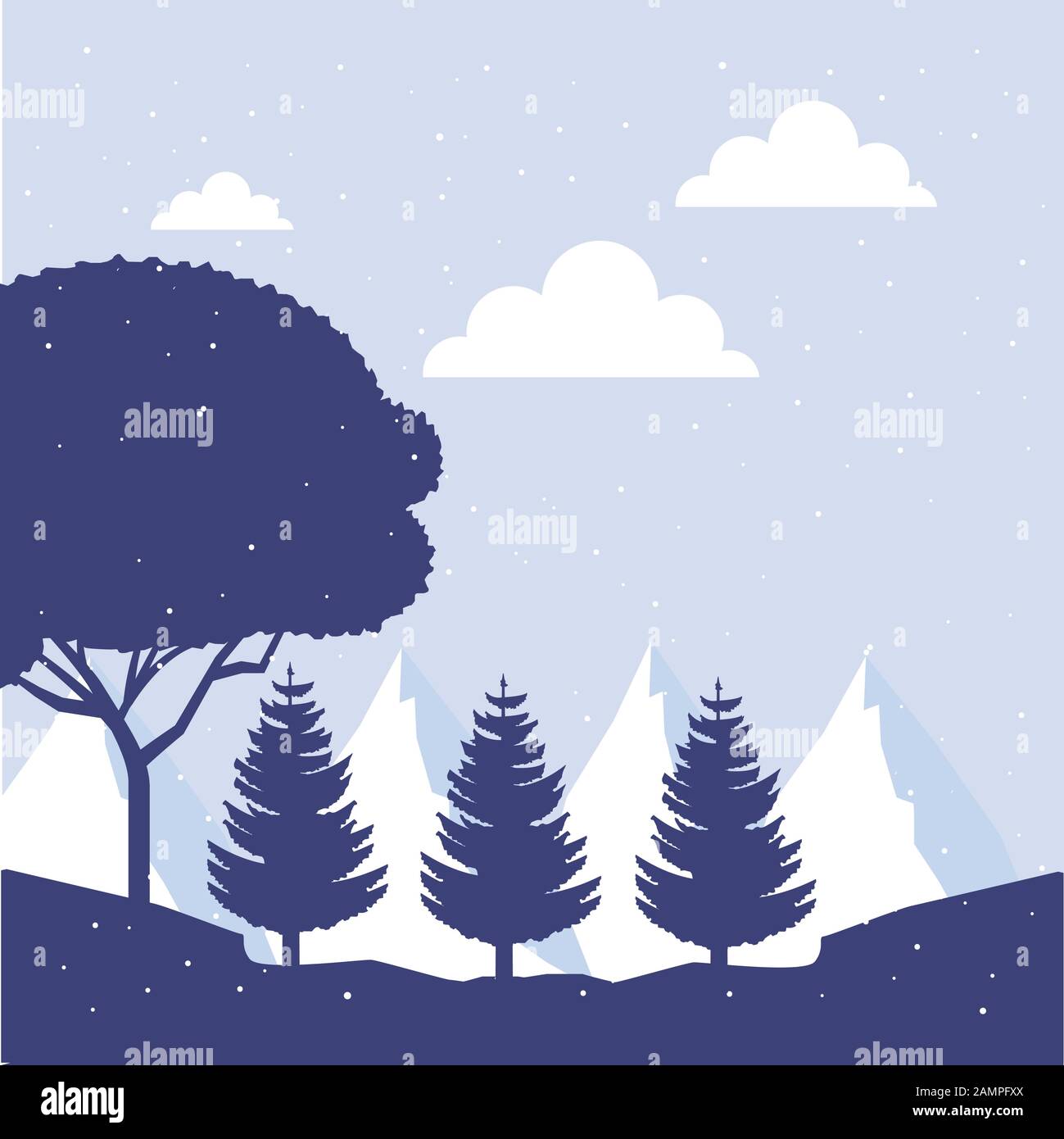 Winter morning time Stock Vector Images - Alamy