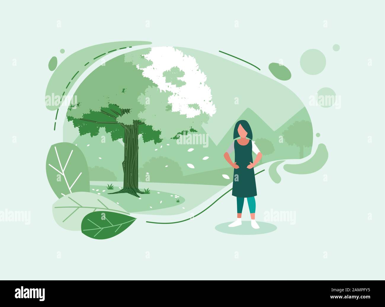 Avatar woman with tree and leaves design, Girl female person people ...