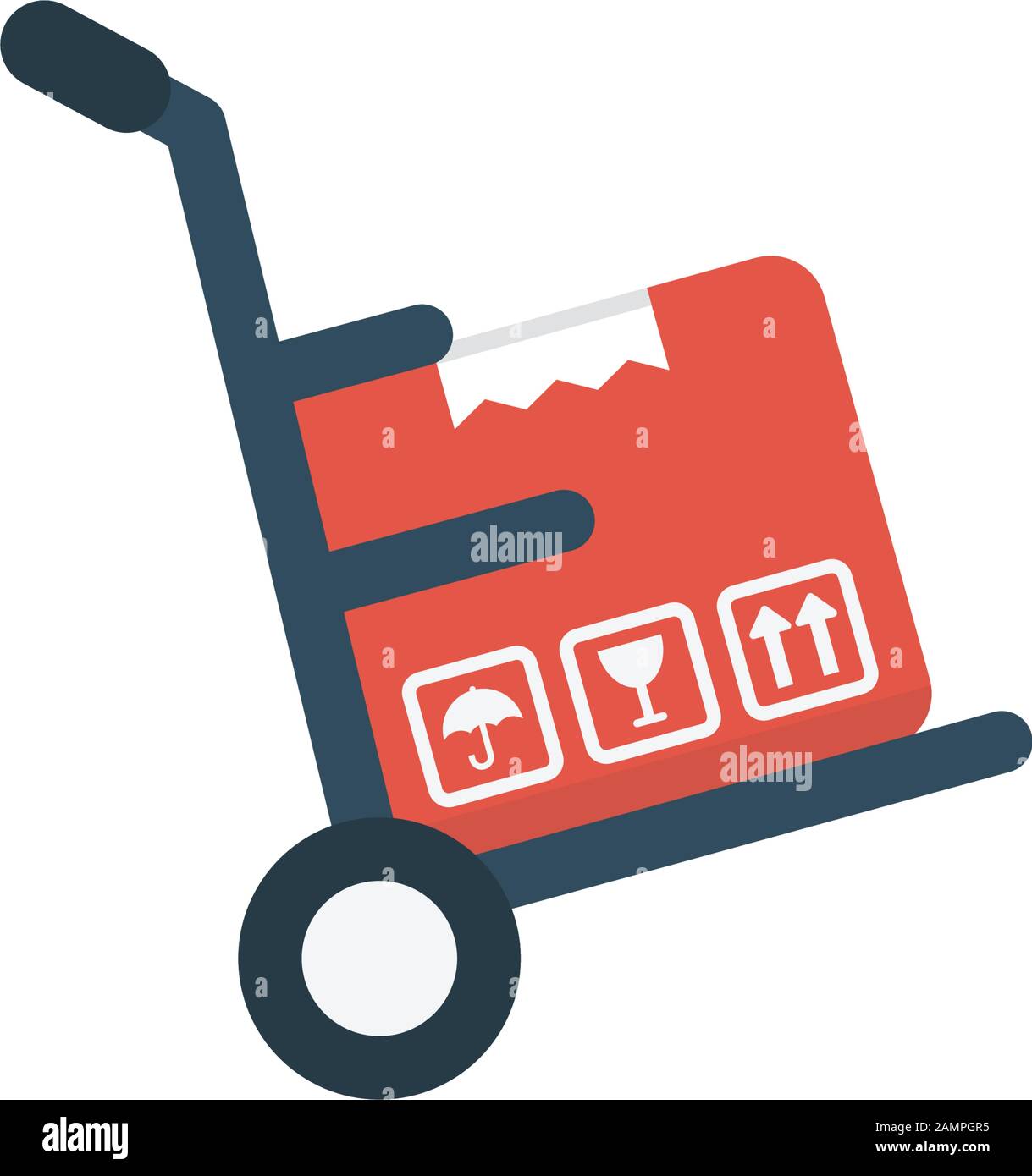 Hand truck box carrier hi-res stock photography and images - Alamy