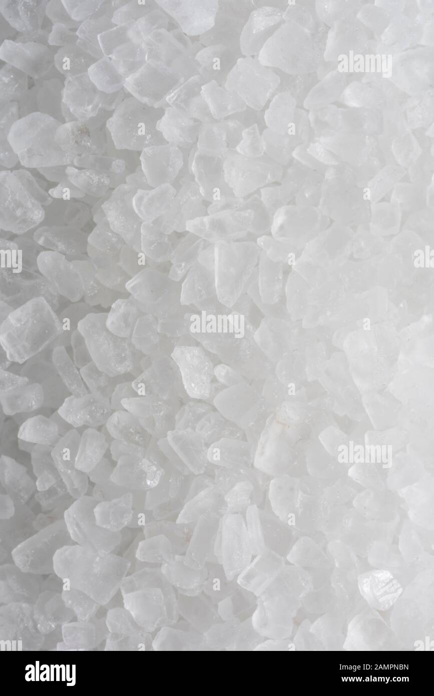 Macro close-up view of sea salt granules Stock Photo - Alamy