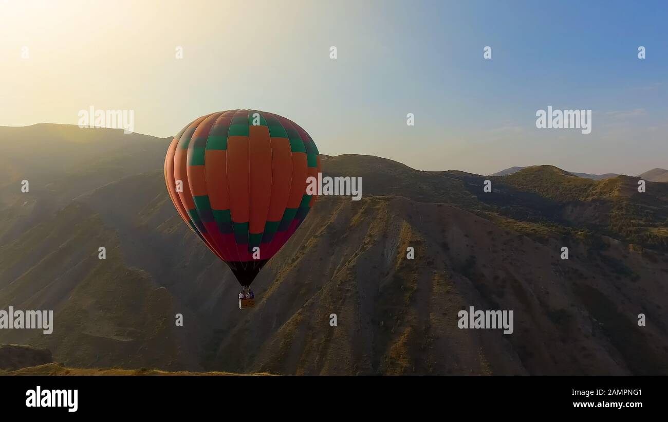 Hot air balloon flying above hi-res stock photography and images - Alamy
