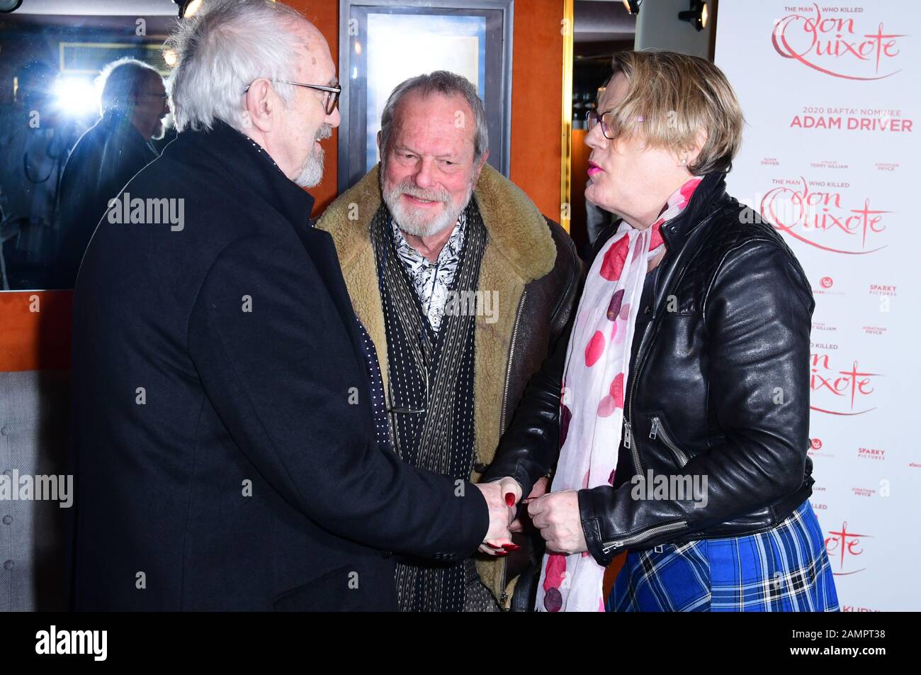 (left to right) Jonathan Pryce, Terry Gilliam and Eddie Izzard ...