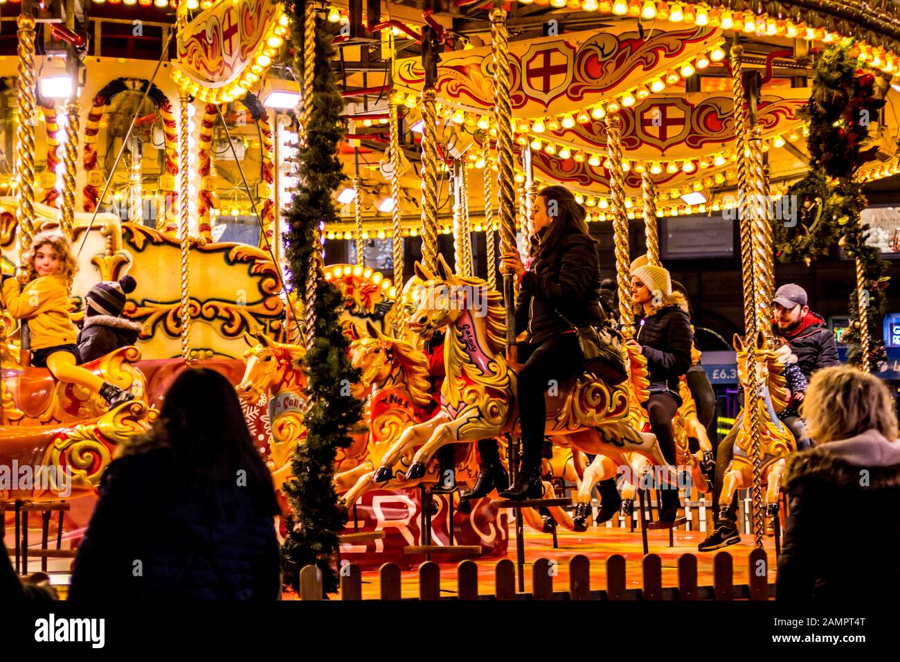 Christmas Fair in Glasgow, George Square, Scotland, UK, 09 December ...
