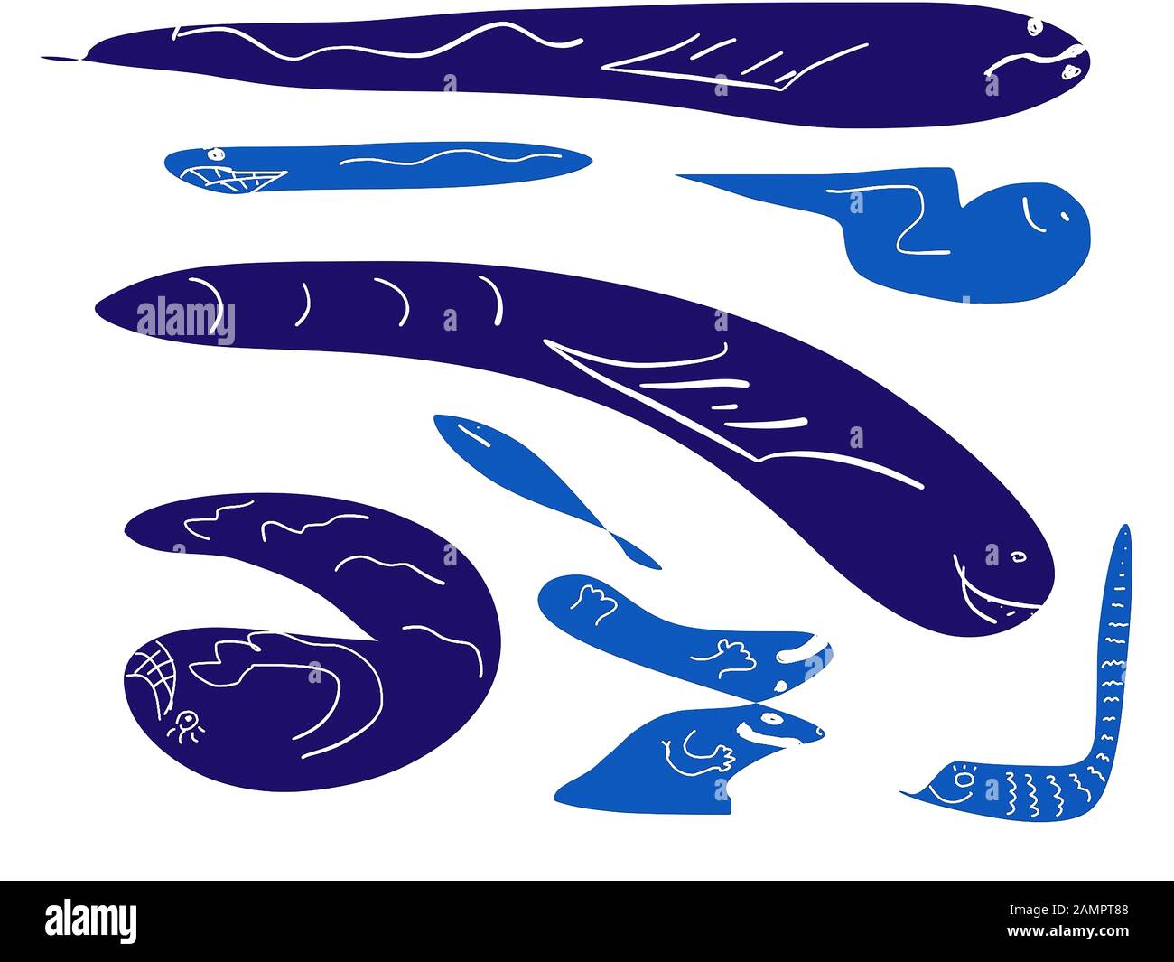 Sea creatures abstract Cut Out Stock Images & Pictures - Alamy