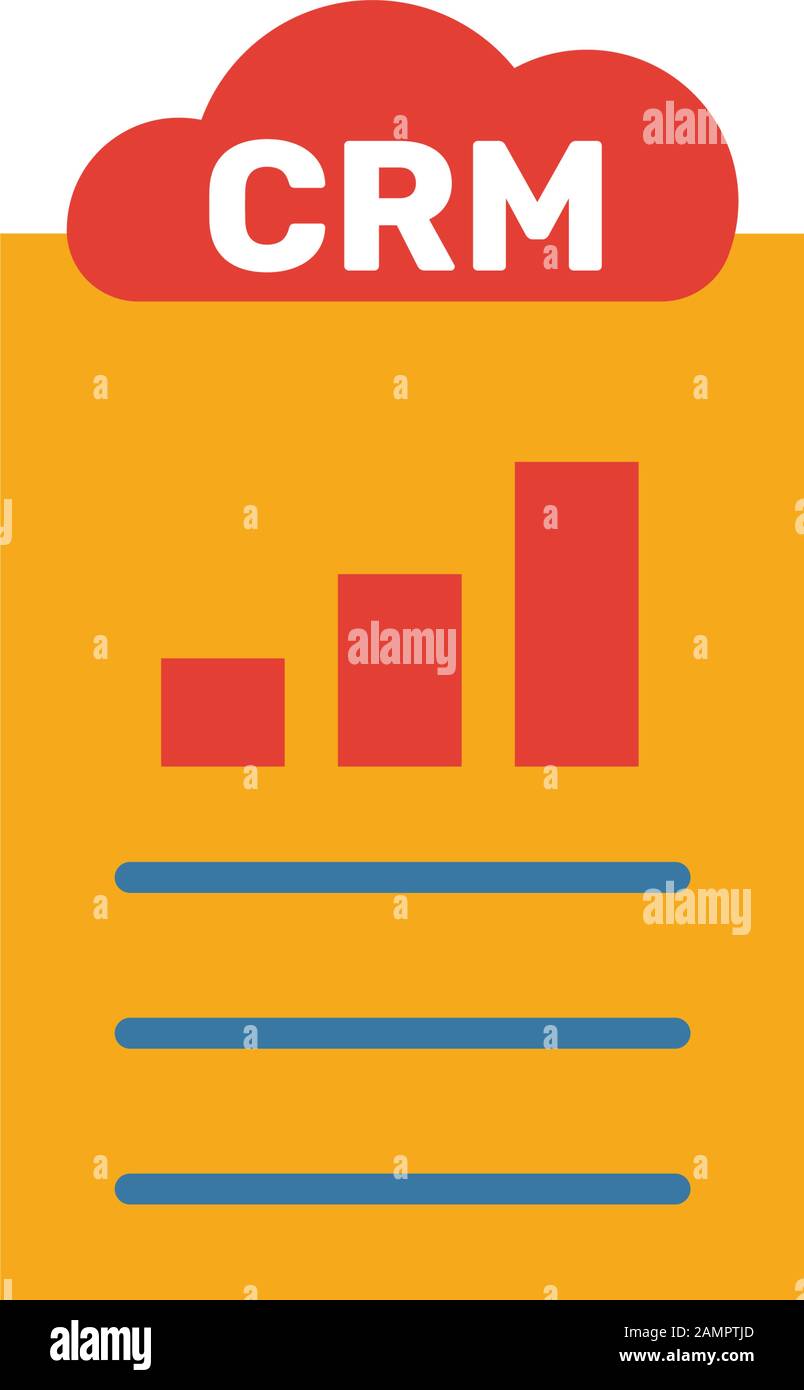 Crm Reporting icon. Simple flat element from crm collection. Creative ...