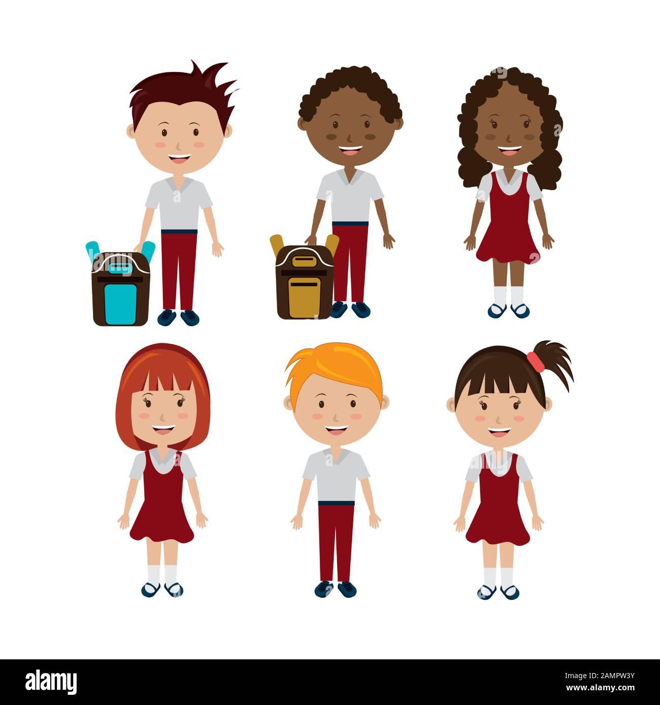group of little students characters Stock Vector Image & Art - Alamy