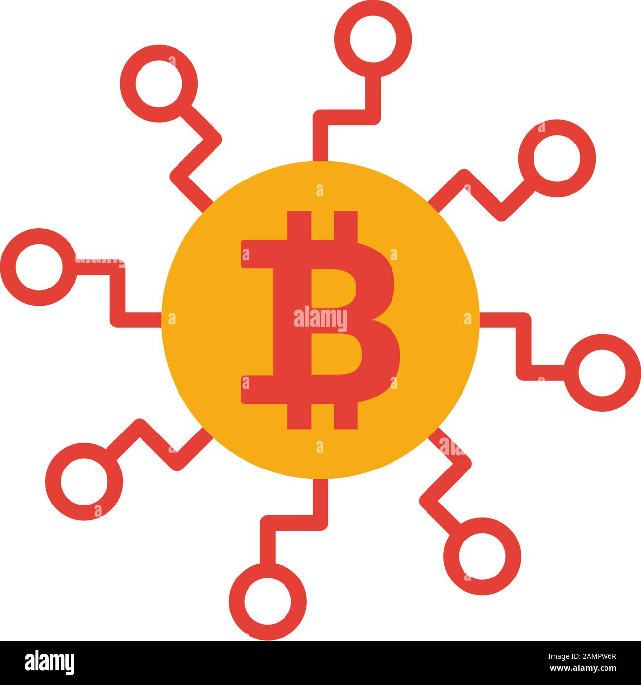 Node icon set. Four elements in diferent styles from crypto currency ...