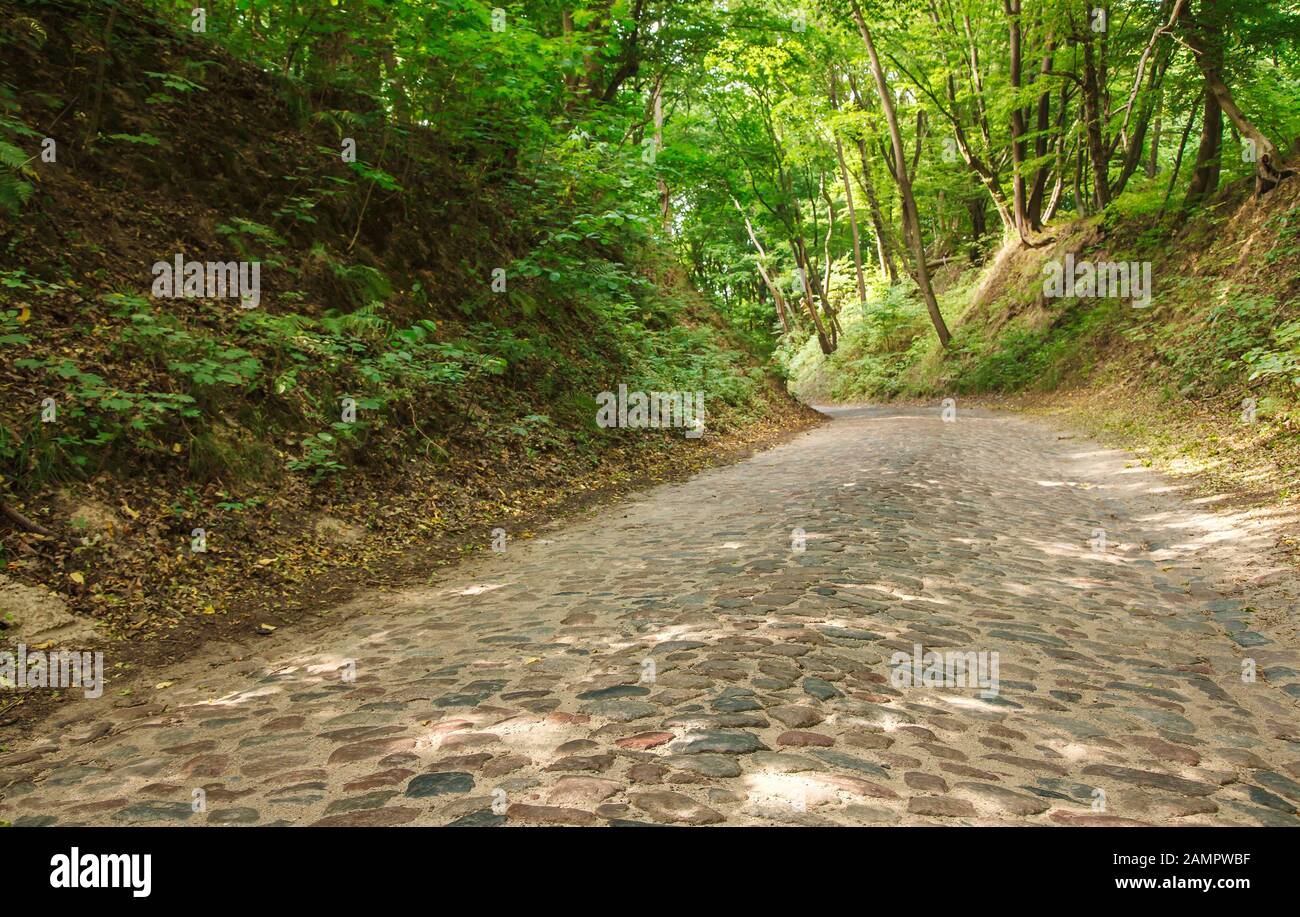 Old paved road top view hi-res stock photography and images - Alamy