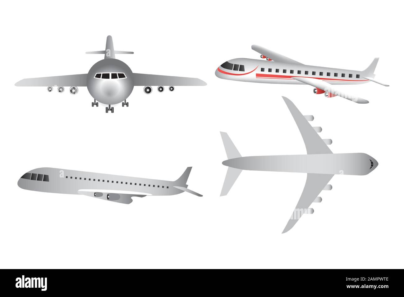 set of airplanes flying icons Stock Vector Image & Art - Alamy